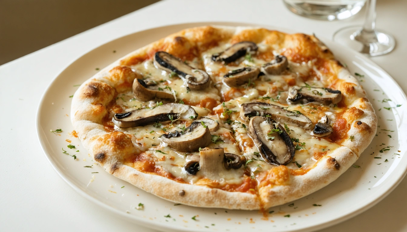 Pizza con Funghi - Cotto e Postato